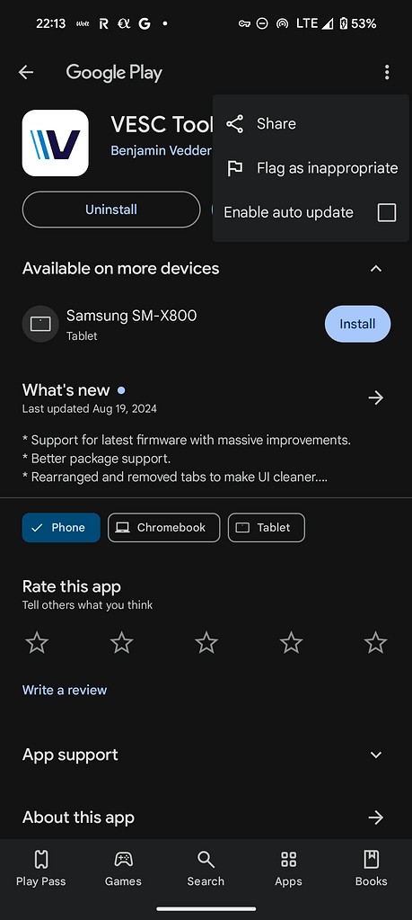 How to upgrade VESC Tool App to v6.05 (APK for previous 6.02 version inside) - VESC App Settings ...