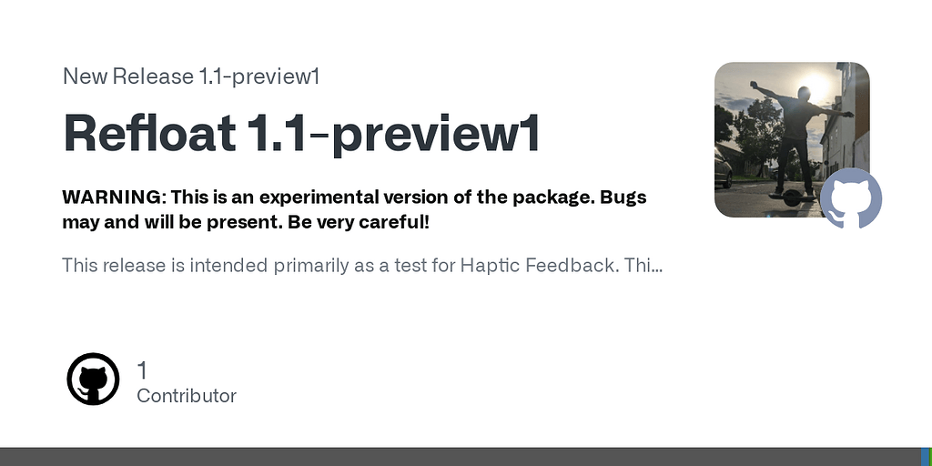 Refloat v1.1 Feature Preview (Haptic Feedback) - Package Development - pev.dev